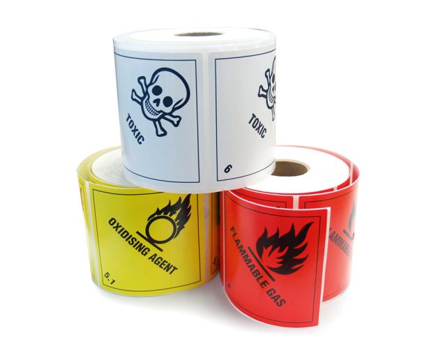 HAZARDOUS AND DANGEROUS GOODS LABELS - Lightning Labels